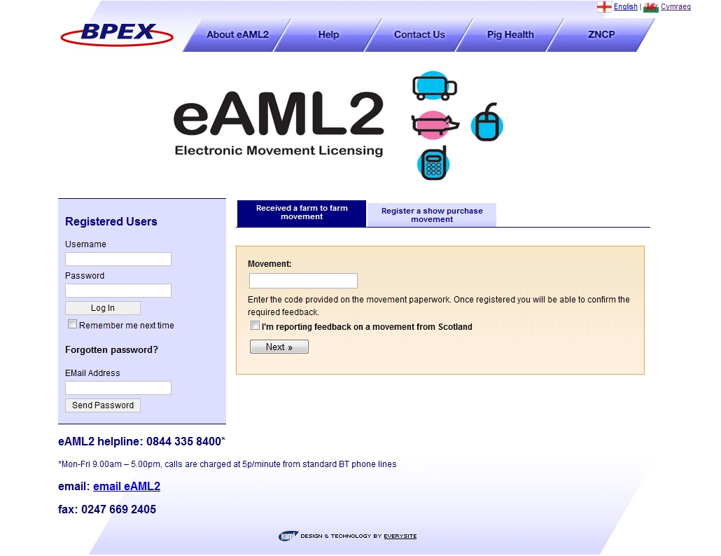 www.eaml2.org.uk | electronic pig movement service
